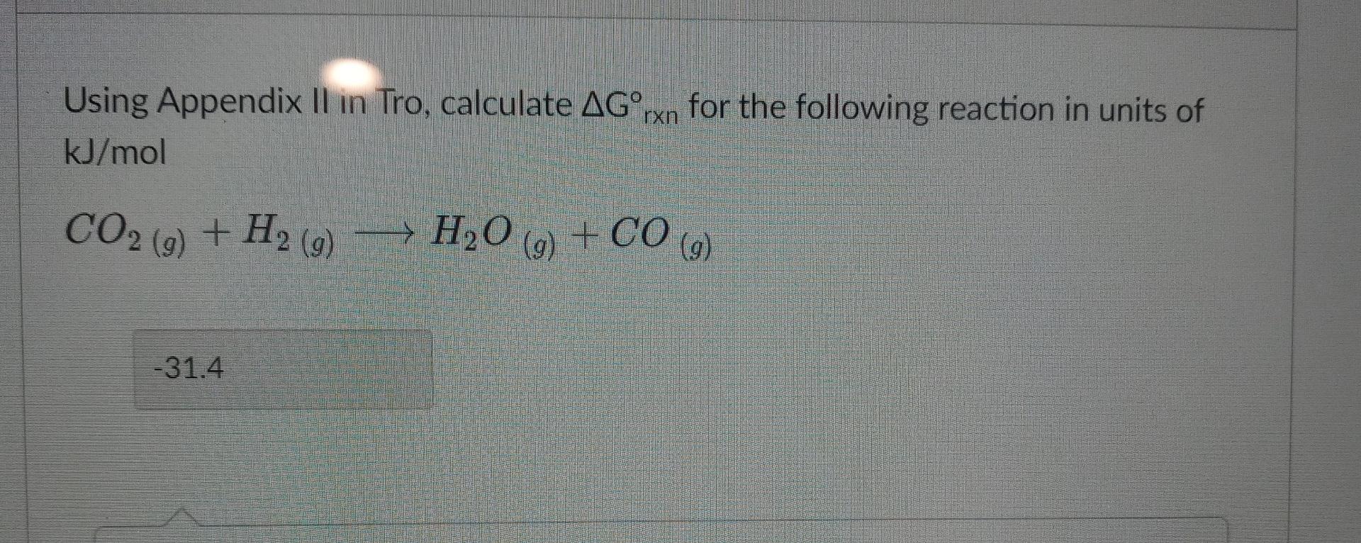 Solved Using Appendix Il in Tro, calculate AGºrxn for the | Chegg.com