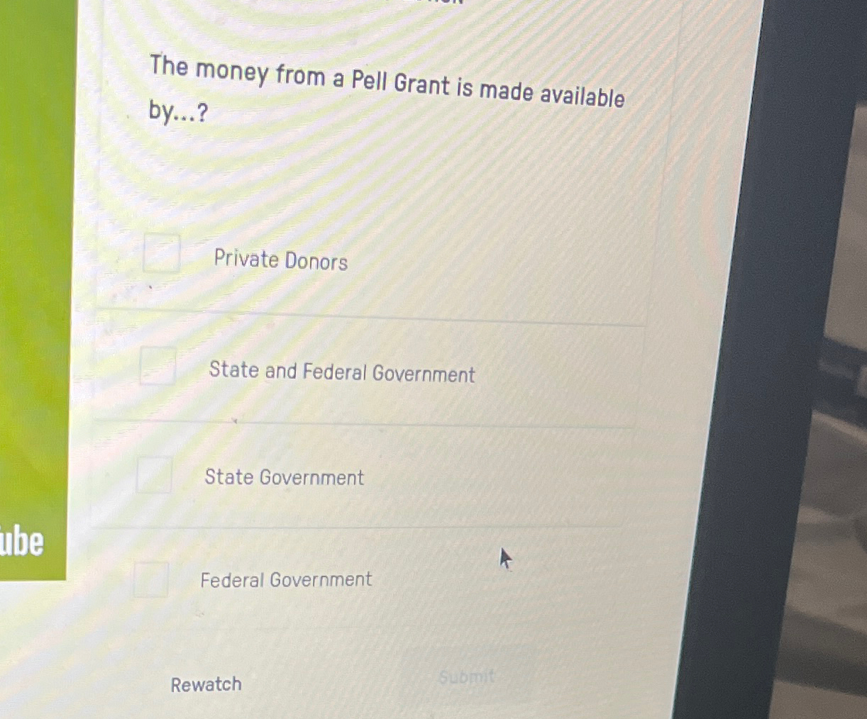 Solved The money from a Pell Grant is made available | Chegg.com