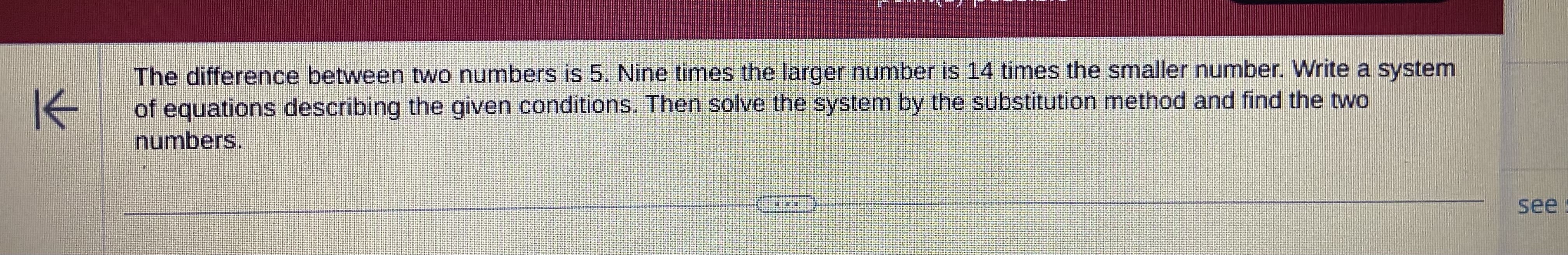 solved-the-difference-between-two-numbers-is-5-nine-times-chegg