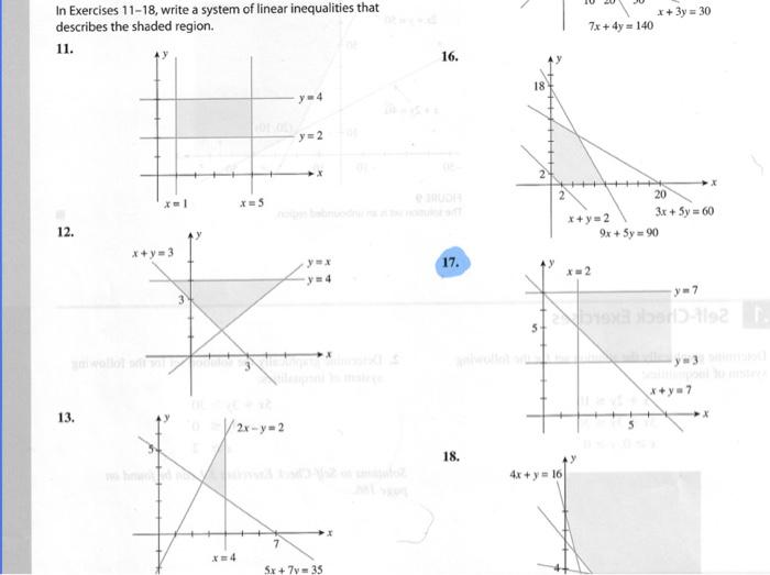 Solved In Exercises 11-18, write a system of linear | Chegg.com