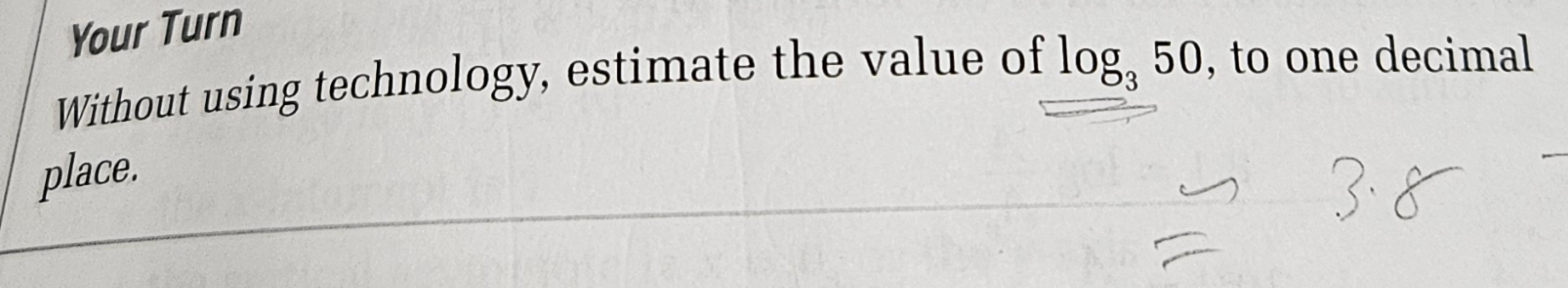 Your TurnWithout using technology, estimate the value | Chegg.com