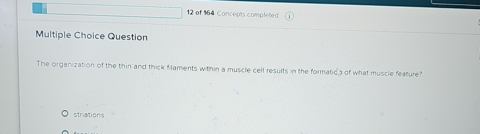Solved 12 ﻿of 164 ﻿Concepts completed(i)Multiple Choice | Chegg.com