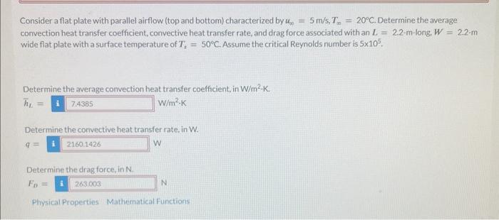 Solved Consider a flat plate with parallel airflow (top and | Chegg.com