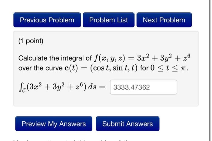 Solved Calculate the integral of f(x,y,z)=3x2+3y2+z6 over | Chegg.com