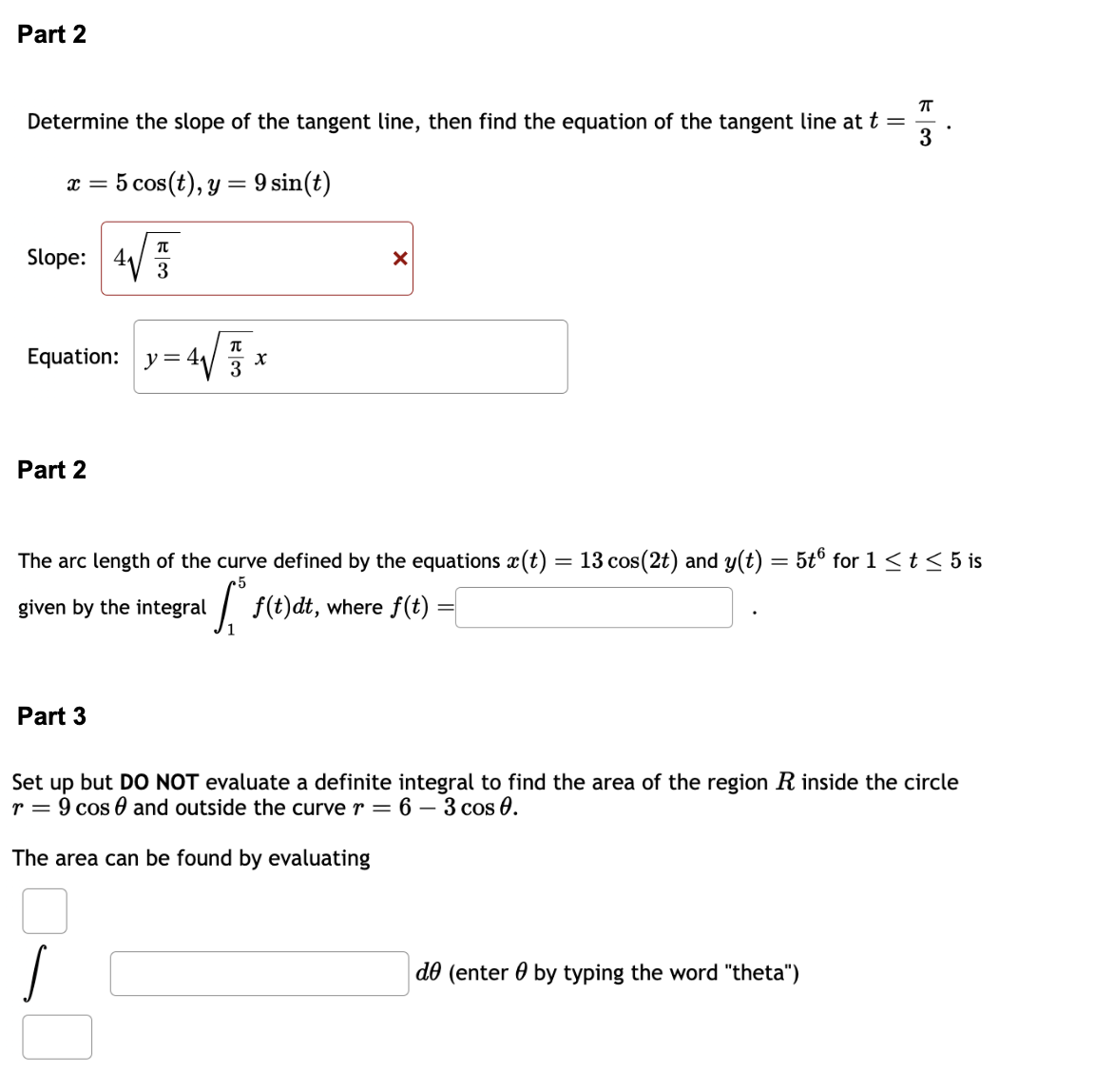 Solved PLEASE SOLVE ALL PARTS WITH WORK (PART 1, ﻿PART 2, | Chegg.com