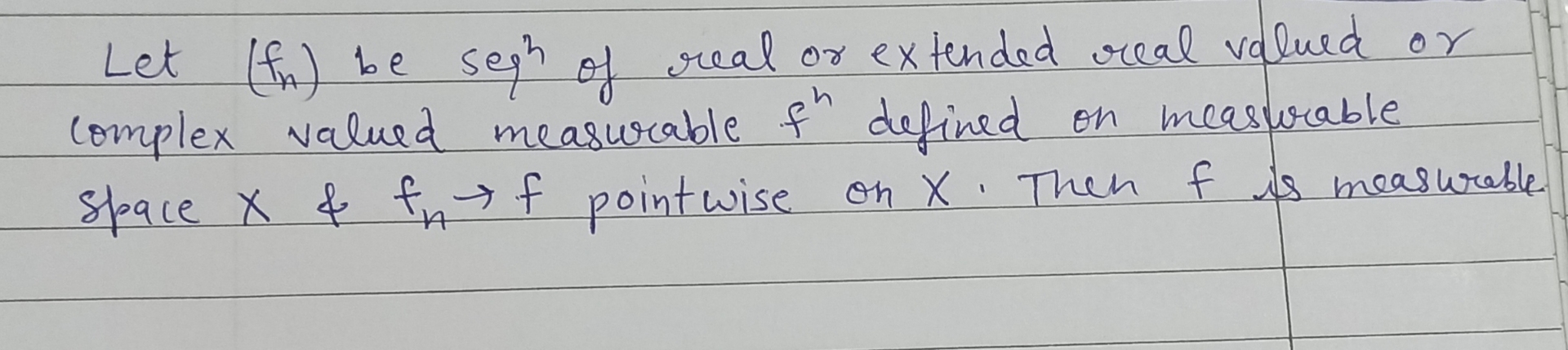 Solved Let (fn) ﻿be seqn ﻿of real or extended real valued or | Chegg.com