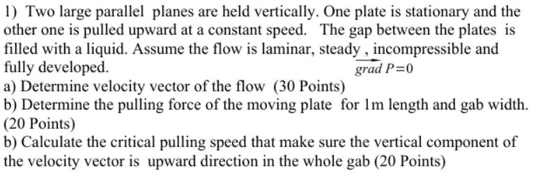 Solved Two large parallel planes are held vertically. One | Chegg.com