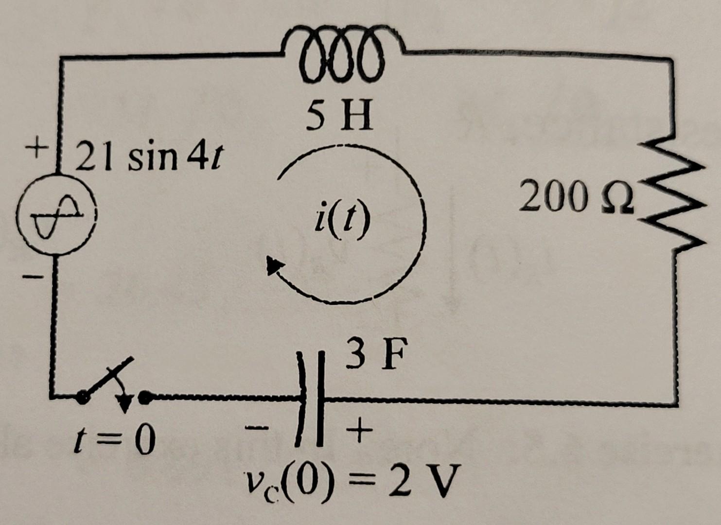 Solved Using KVL, find the differential equation giving | Chegg.com
