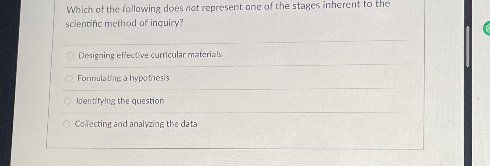 Solved Which of the following does not represent one of the | Chegg.com