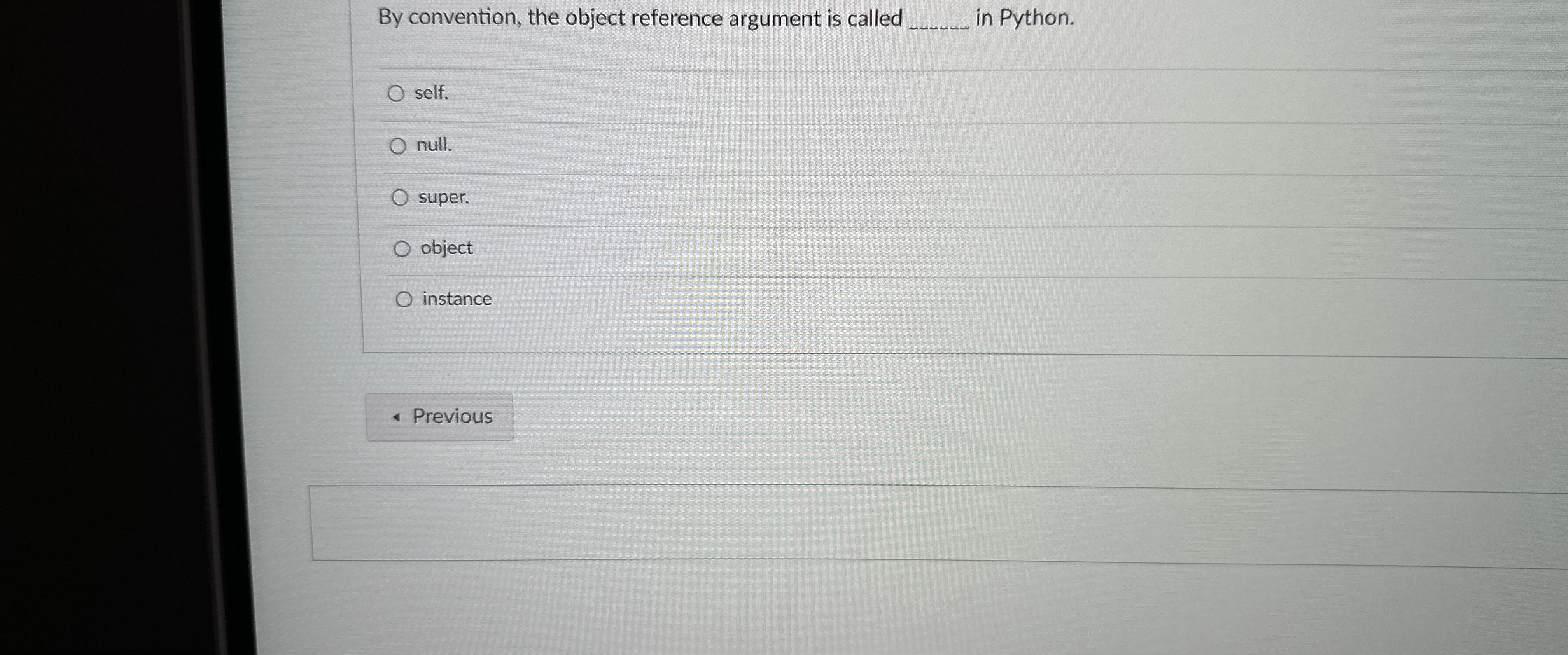 Solved By convention, the object reference argument is | Chegg.com