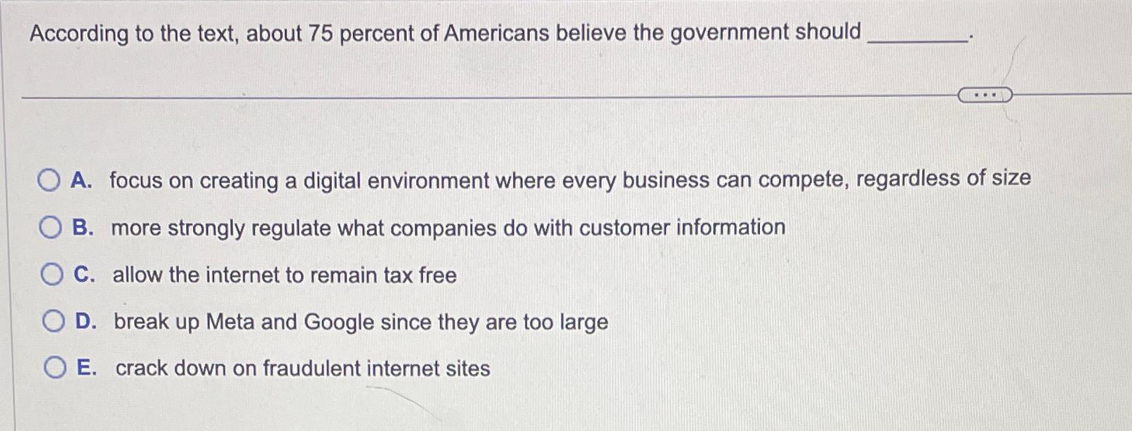 Solved According to the text, about 75 ﻿percent of Americans | Chegg.com