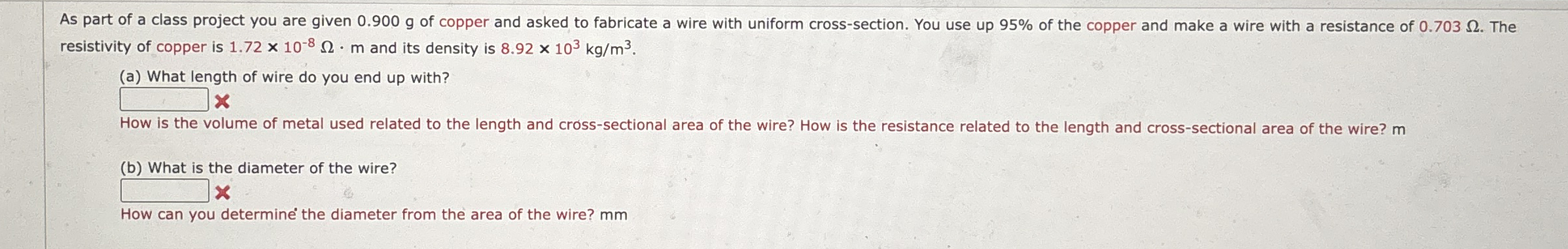 As part of a class project you are given 0.900 ﻿g of | Chegg.com