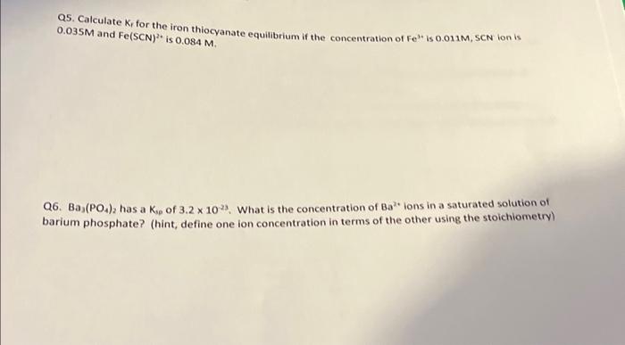 Solved Q5. Calculate \\( \\mathrm{K}_{\\mathrm{r}} \\) for | Chegg.com