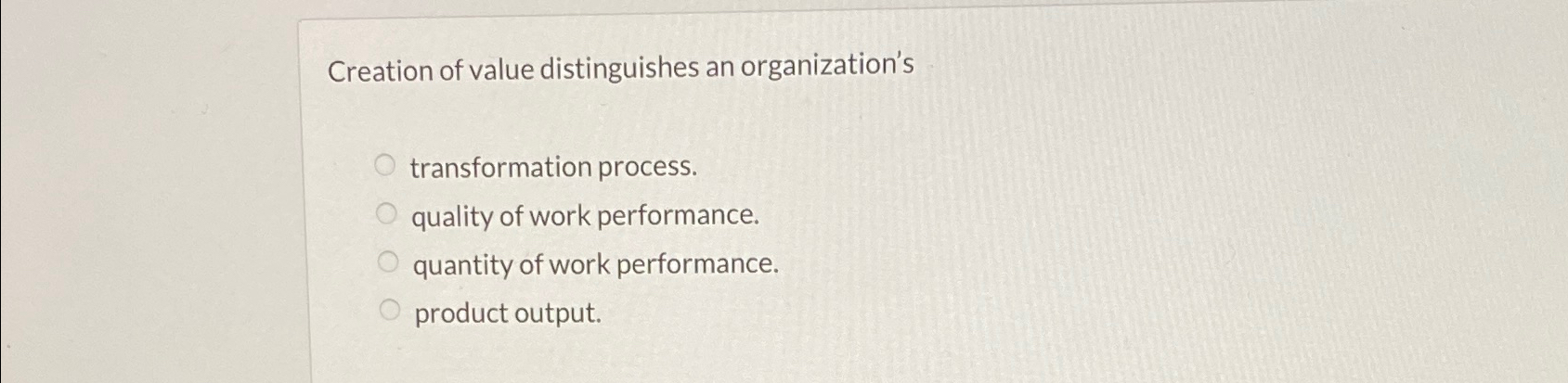 Solved Creation of value distinguishes an | Chegg.com