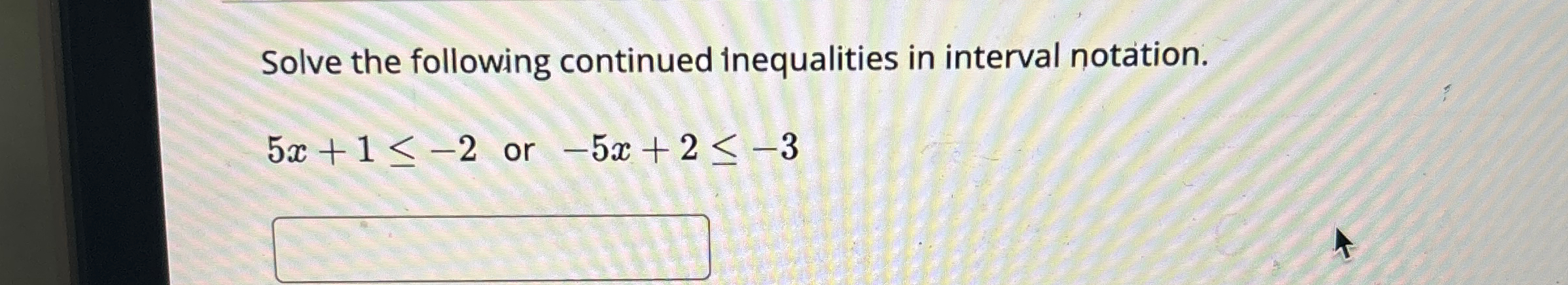 Solved Solve the following continued inequalities in | Chegg.com