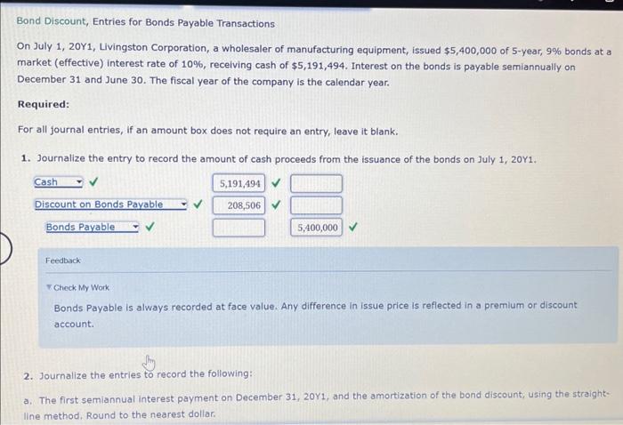 Solved Bond Discount, Entries for Bonds Payable Transactions | Chegg.com