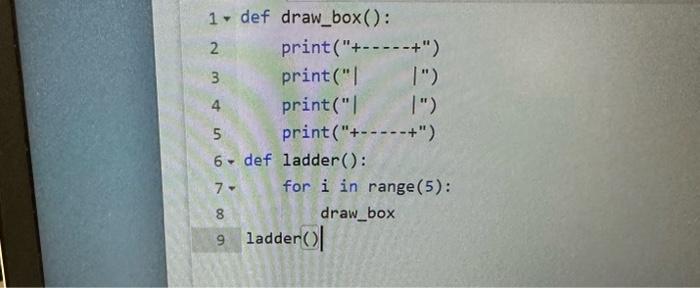Solved Write a function that uses print statements to draw | Chegg.com