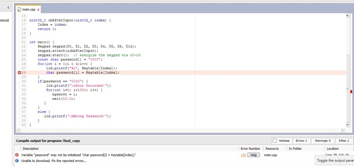 Solved My code is not working for my project.I am working on | Chegg.com