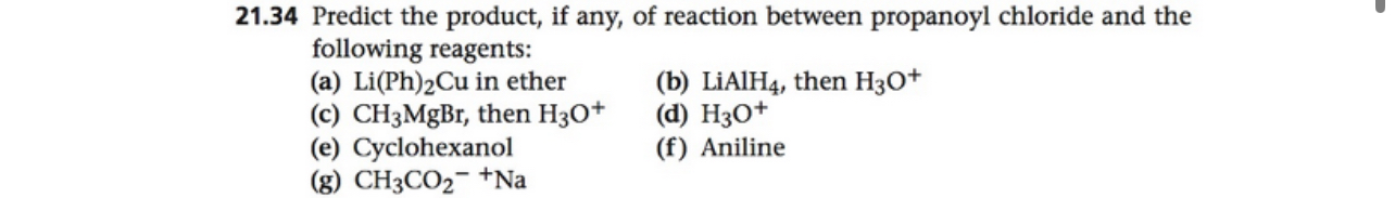 Solved 21.34 ﻿Predict the product, if any, of reaction | Chegg.com