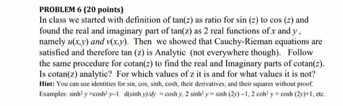 Solved PROBLEM 6 ( 20 points) In class we started with | Chegg.com