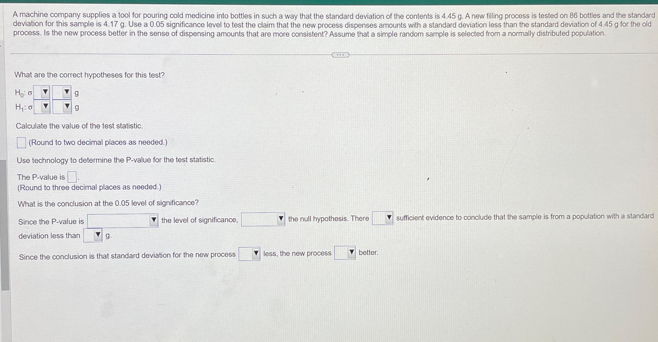 Solved What are the correct hypotheses for this | Chegg.com