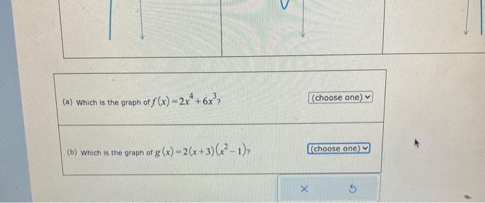 Solved g(x)=2(x+3)(x2−1) Choose the graph of each function | Chegg.com
