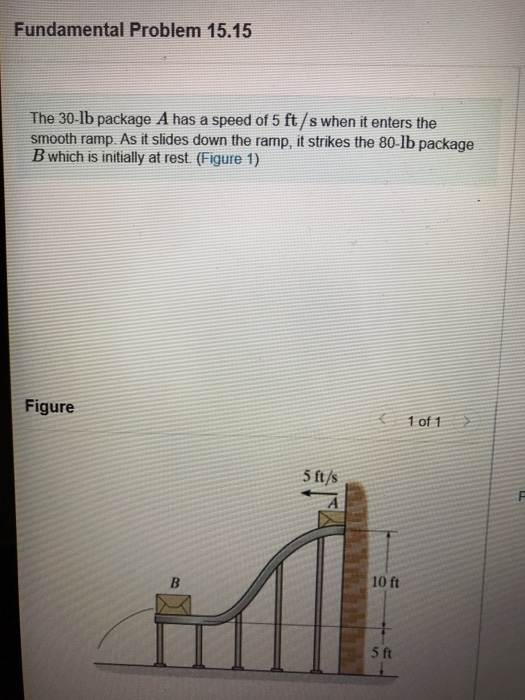 Solved Fundamental Problem 15.15 The 30-lb package A has a | Chegg.com