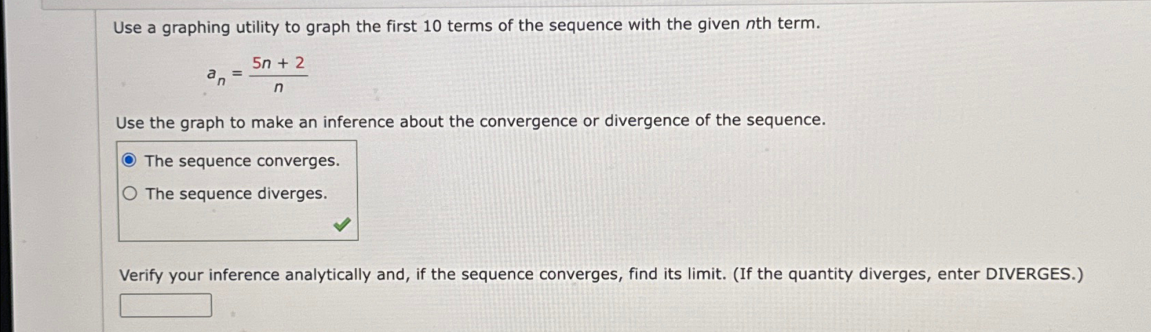 Solved Use a graphing utility to graph the first 10 ﻿terms | Chegg.com