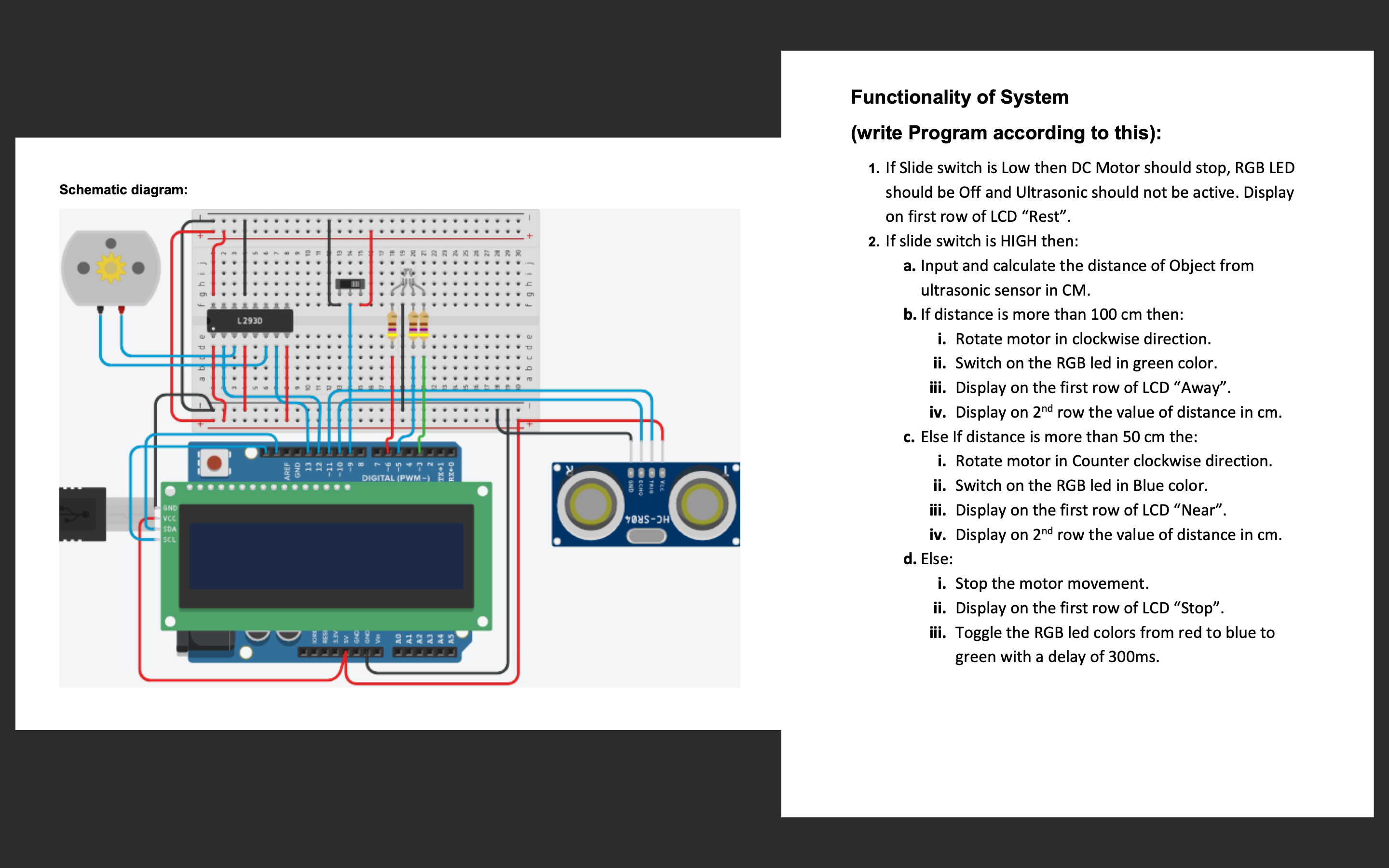 Solved (write Program according to this using Tinkercad):If | Chegg.com