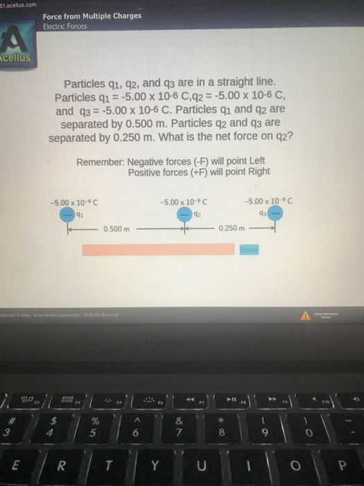 Solved 51.acellus.com Force from Multiple Charges Electric | Chegg.com