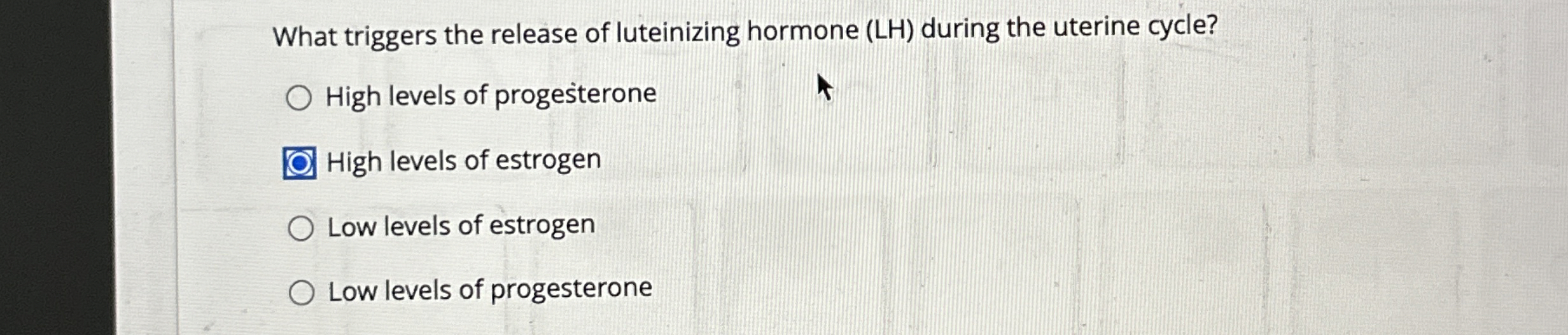 Solved What triggers the release of luteinizing hormone (LH) | Chegg.com