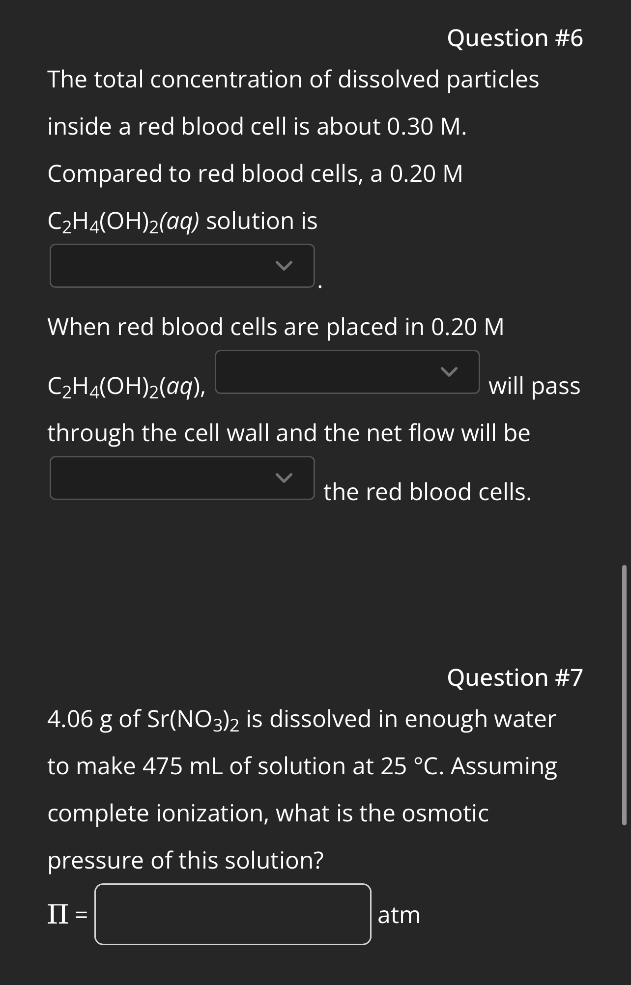 Solved Question #6The total concentration of dissolved | Chegg.com