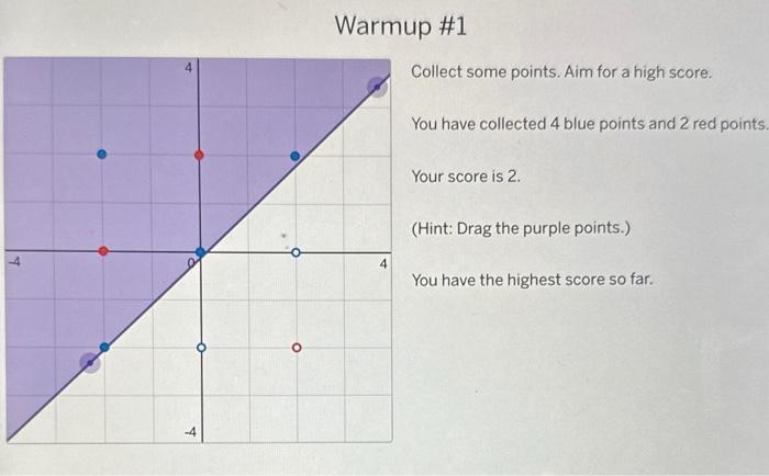 Solved Warmup \#1 Collect some points. Aim for a high score. | Chegg.com