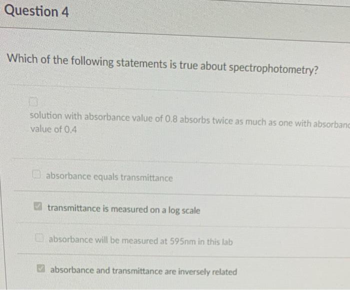 Solved Question 4 Which of the following statements is true | Chegg.com