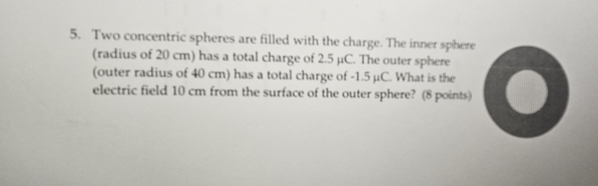 Solved Two concentric spheres are filled with the charge. | Chegg.com