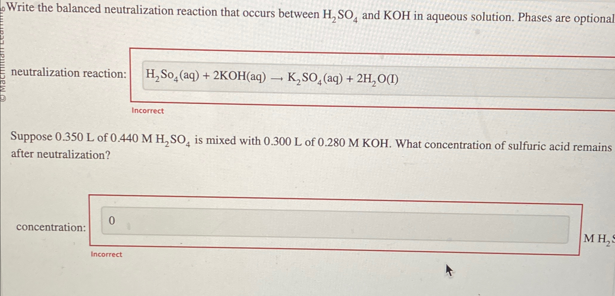 Solved Write the balanced neutralization reaction that | Chegg.com