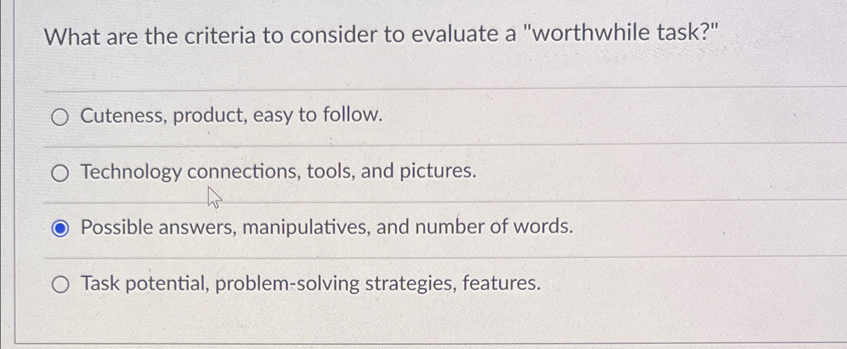 Solved What are the criteria to consider to evaluate a | Chegg.com