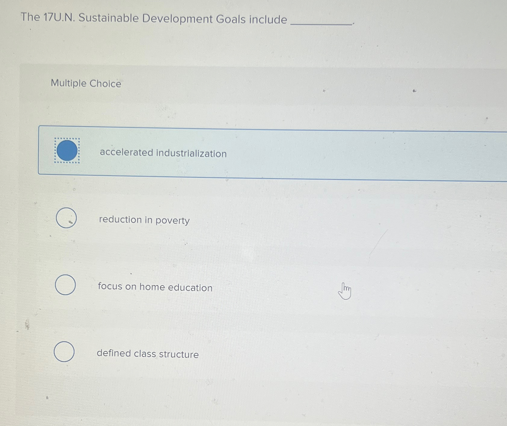 Solved The 17U.N. ﻿Sustainable Development Goals | Chegg.com