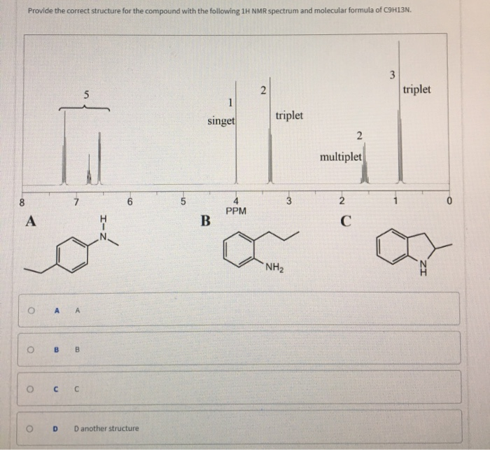Solved provide the correct structure for the compound with | Chegg.com