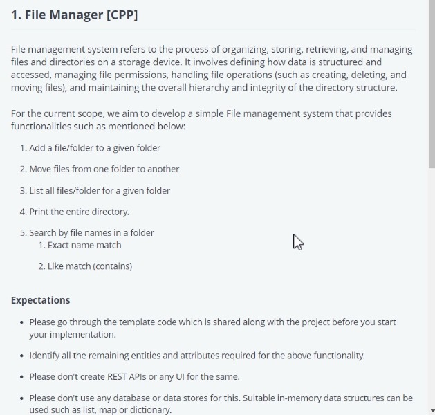 Solved File Manager [CPP]File management system refers to | Chegg.com