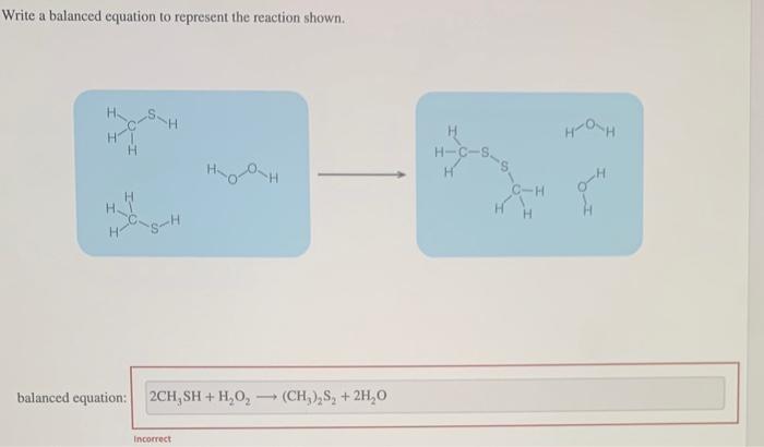 Solved Write a balanced equation to represent the reaction | Chegg.com