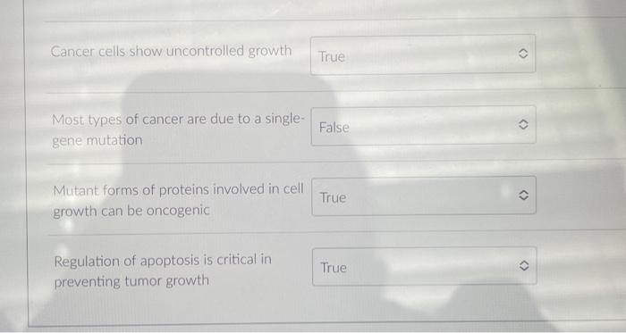 Solved Cancer cells show uncontrolled growth Most types of | Chegg.com