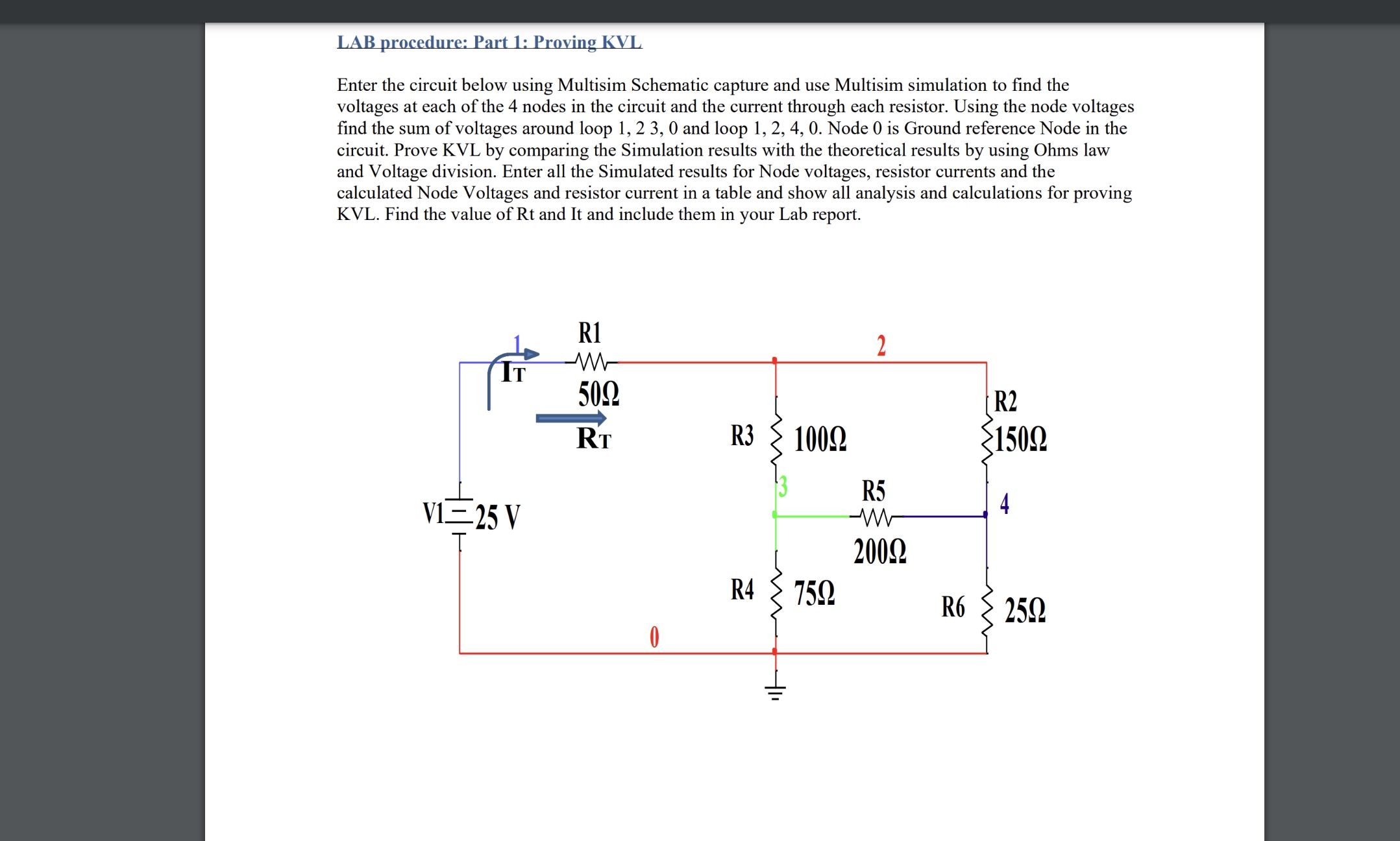 Solved LAB procedure: Part 1: Proving KVLEnter the circuit | Chegg.com