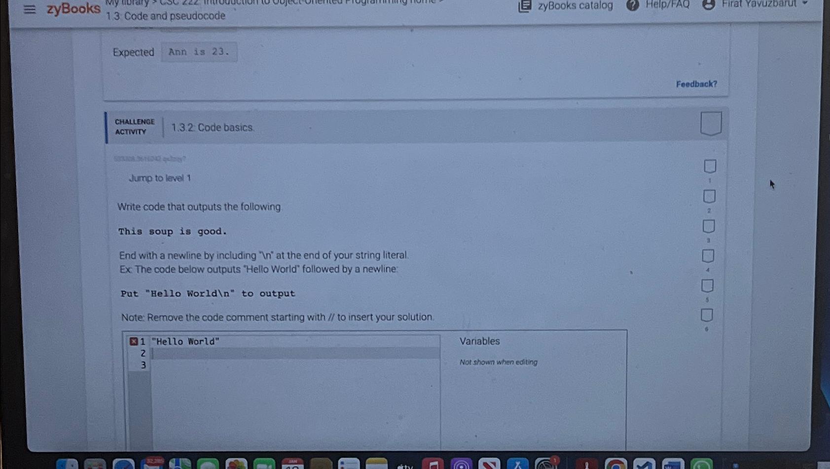 1.3 ﻿Code and pseudocodezyBooks catalogHelp/FAQFirat | Chegg.com