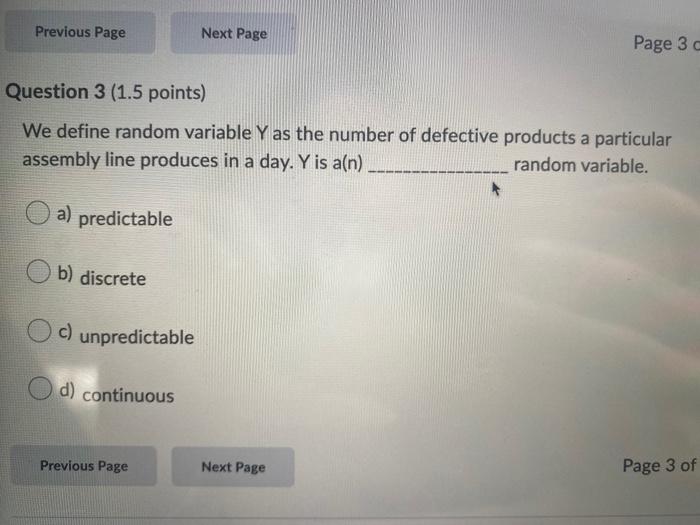 Solved Previous Page Next Page Page 3 Question 3 (1.5 | Chegg.com