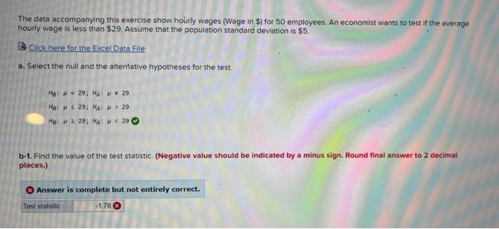 Solved The data accompanying this exercise show hoùrly wages | Chegg.com