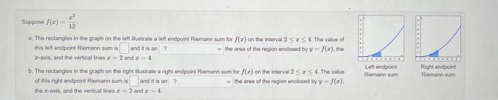 Solved Suppose f(x)=12x2 a. The rectangles in the graph on | Chegg.com