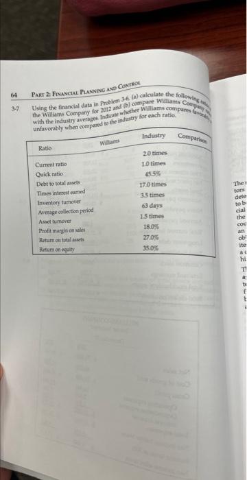 Solved in the same industry are given an the forlowing table | Chegg.com