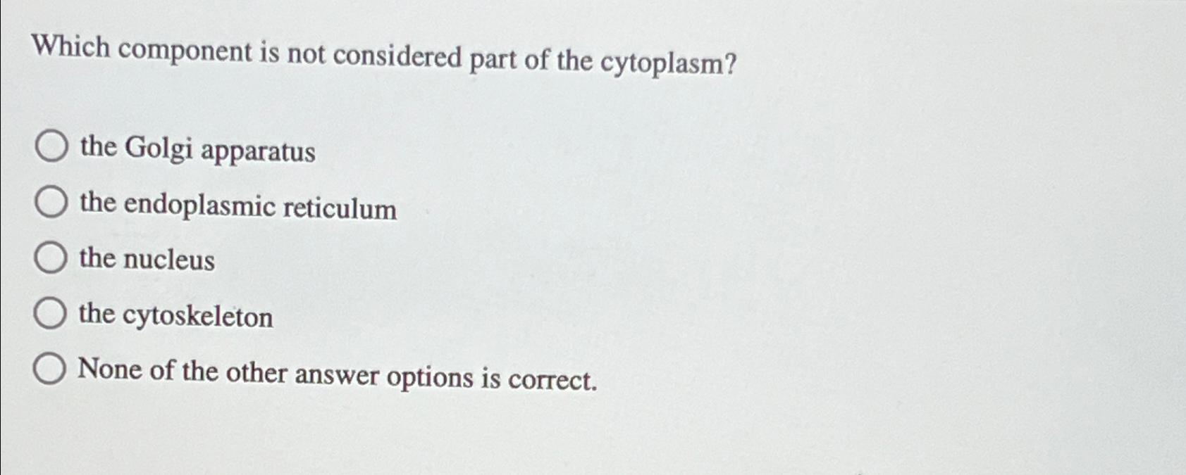 Solved Which component is not considered part of the | Chegg.com