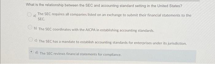 Solved What is the relationship between the SEC and | Chegg.com